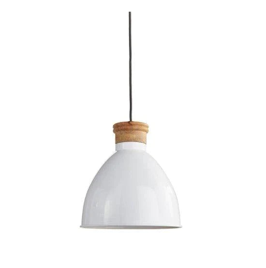 Brody White Enamel Pendant Light – The Well Appointed House