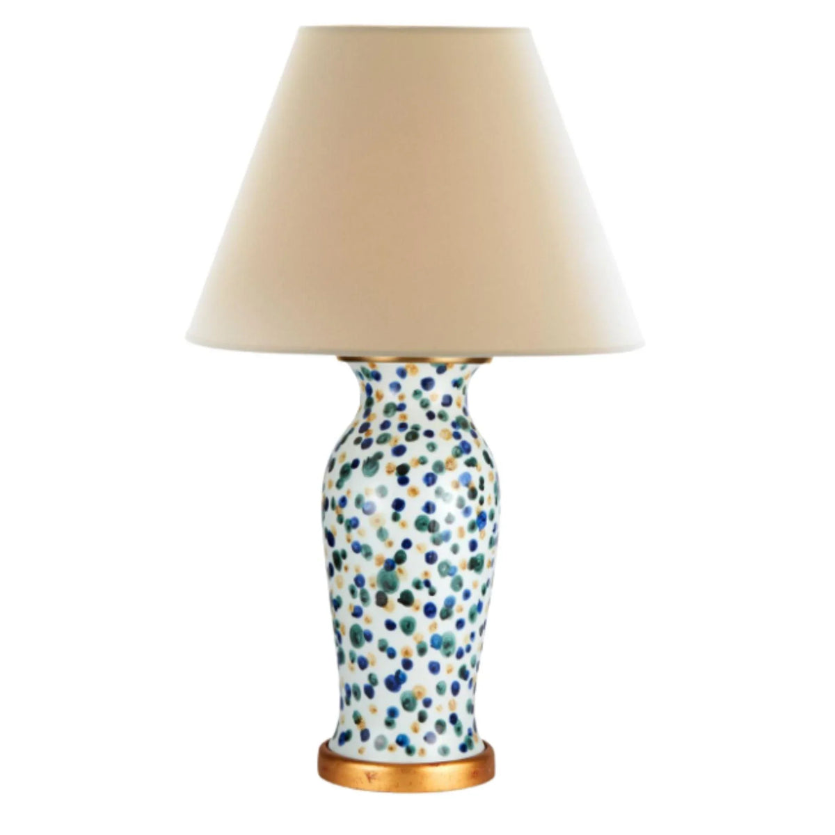 Ceramic Dots Lamp with Gold Base – The Well Appointed House