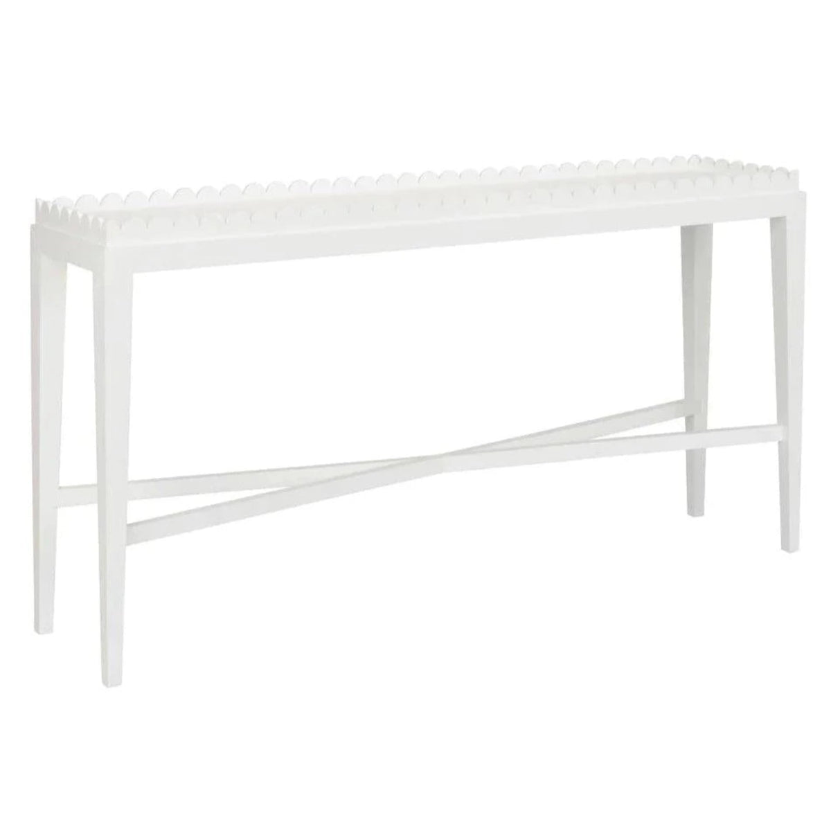 Custom Painted Scalloped Edge Console Table – The Well Appointed House