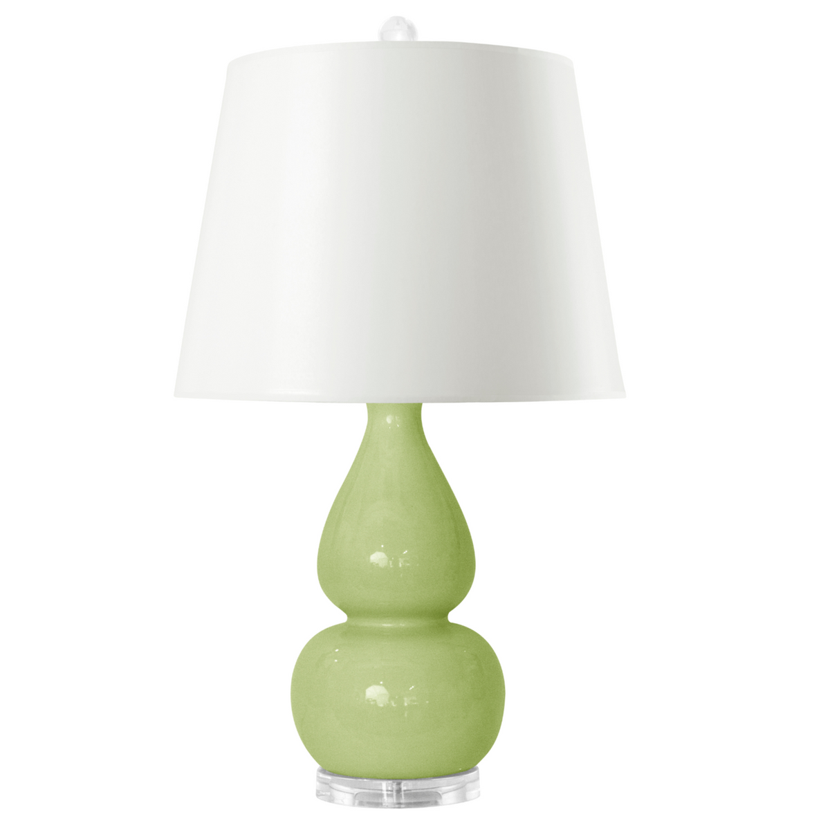 Emilia Double Gourd Lamp Base in Light Green – The Well Appointed House