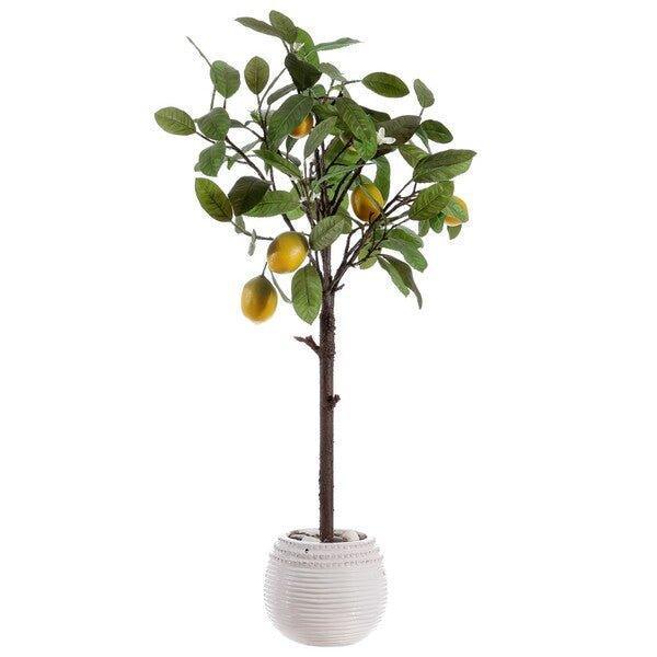 Faux Lemon Tree in White Ceramic Pot – The Well Appointed House