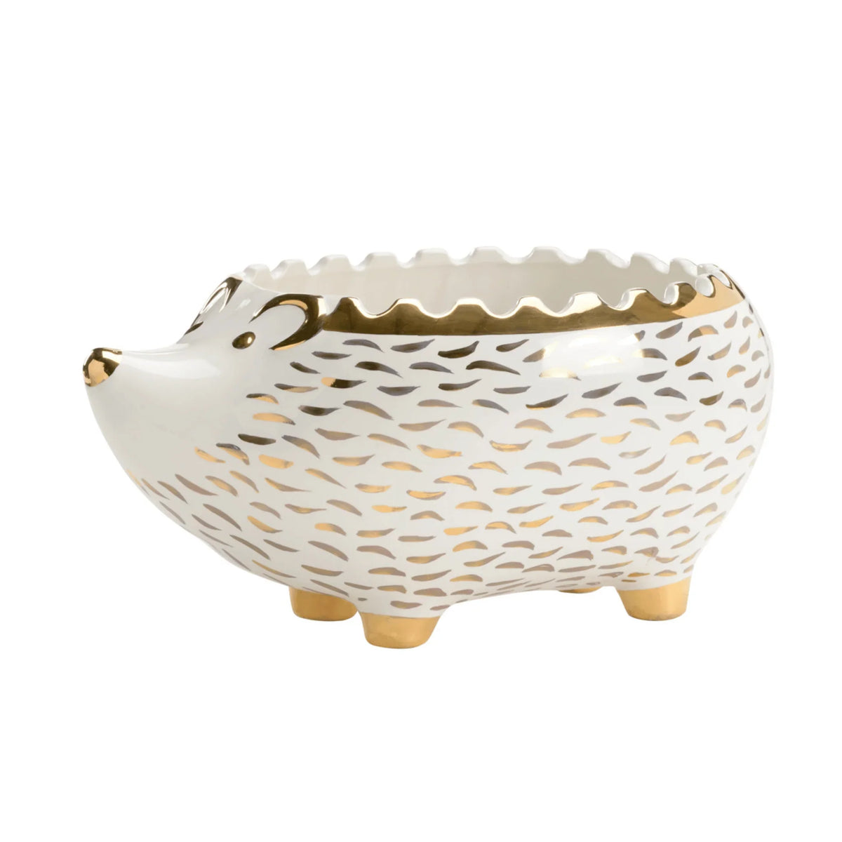 Gold & White Hedgehog Bowl – The Well Appointed House