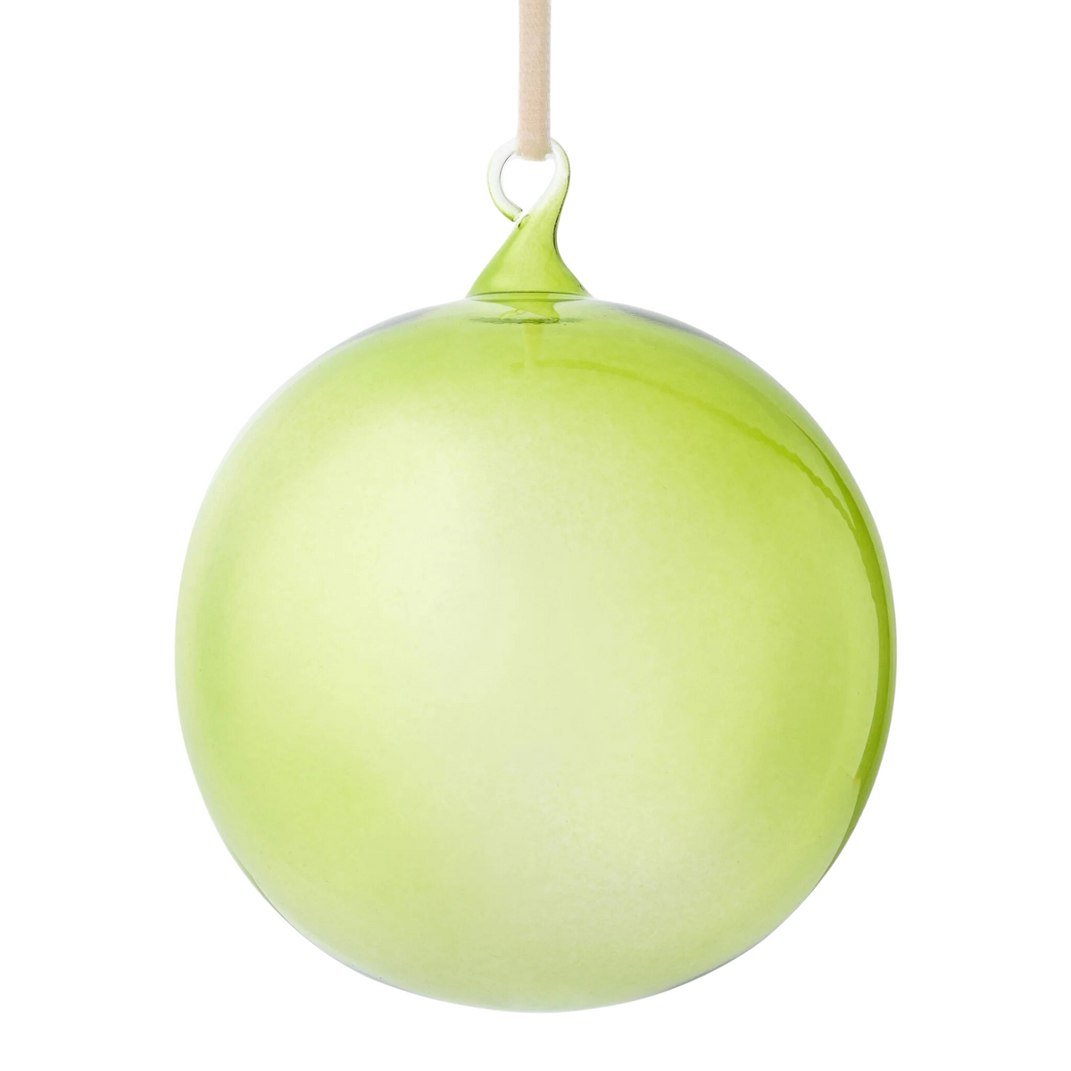 Glass Bubble Ball Christmas Ornaments, Spring Green, Set of Three – The ...