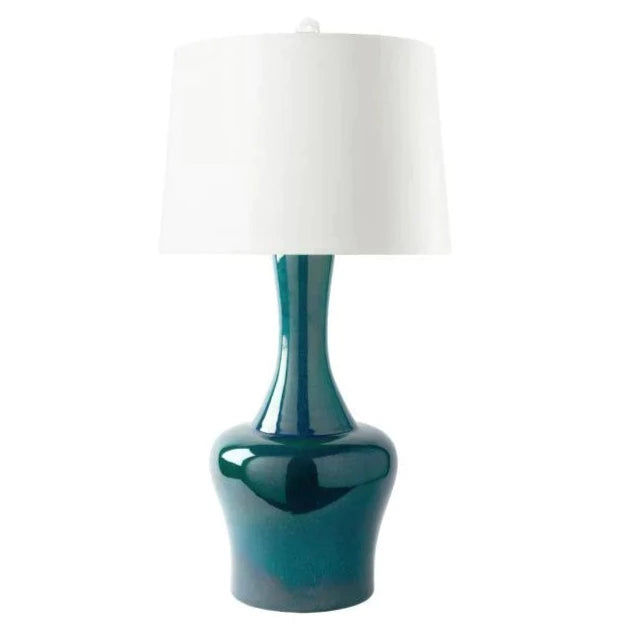 Green Lapis Nadia Glazed Ceramic Table Lamp Base – The Well Appointed House