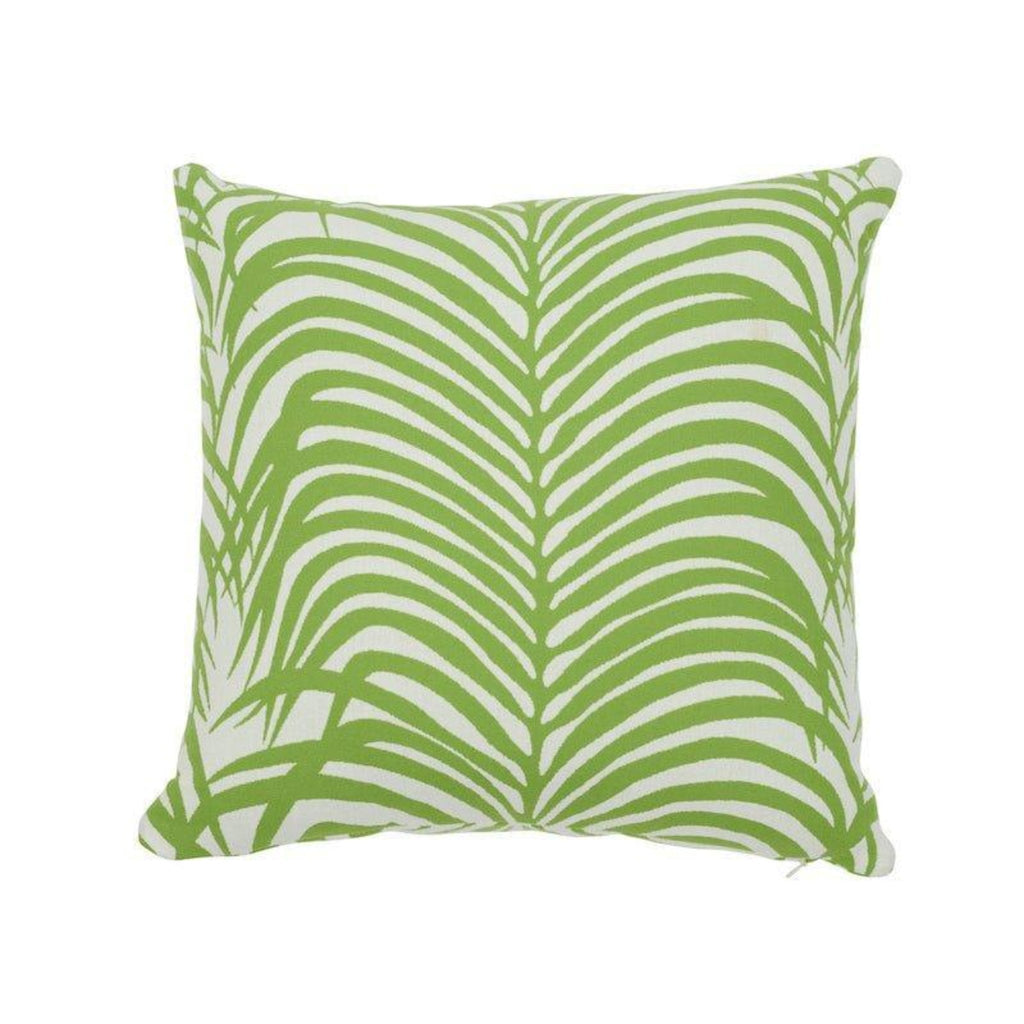 Green Zebra Palm Leaf Print Throw Pillow – The Well Appointed House