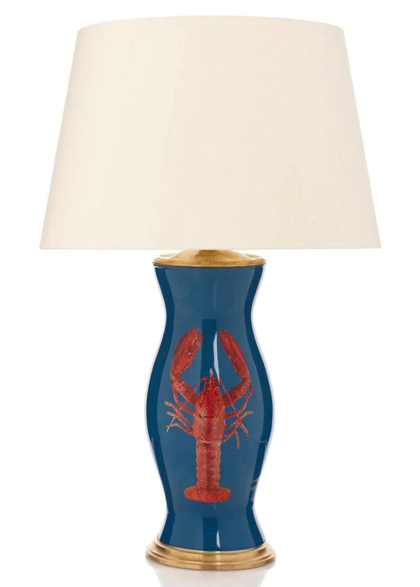 Handmade Glass Lobster Design Lamp in Blue & Red – The Well Appointed House
