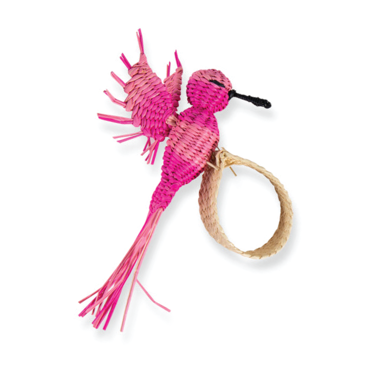Raffia Napkin Ring - Pink Hummingbird – The Well Appointed House