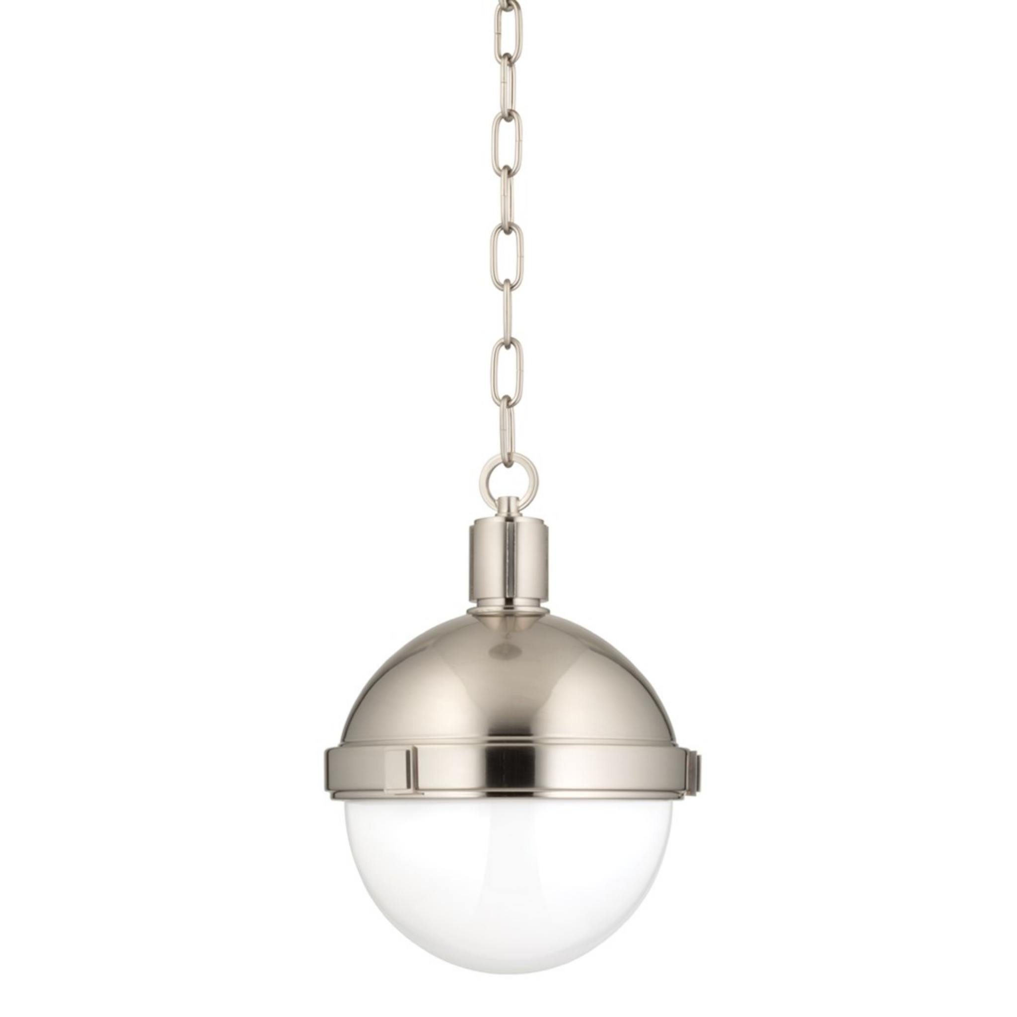 Satin Nickel Lambert Sphere Pendant Light - Available in Three Sizes ...