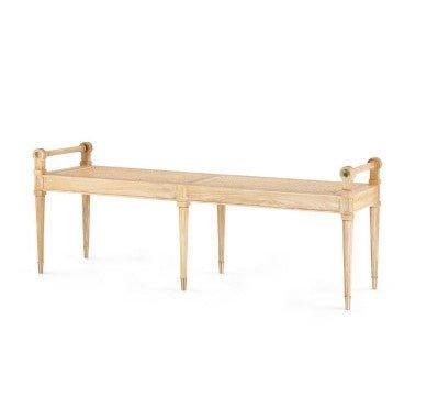 Large Hand Carved Paris Bench in Natural Finish – The Well Appointed House