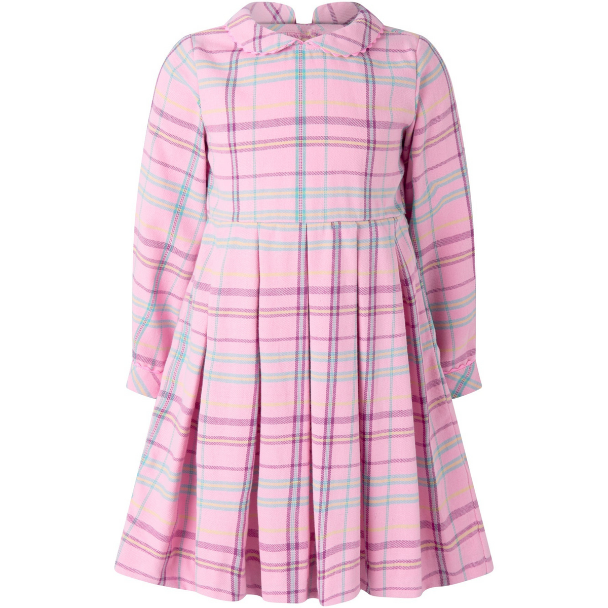 Pink Check Pleated Dress – The Well Appointed House