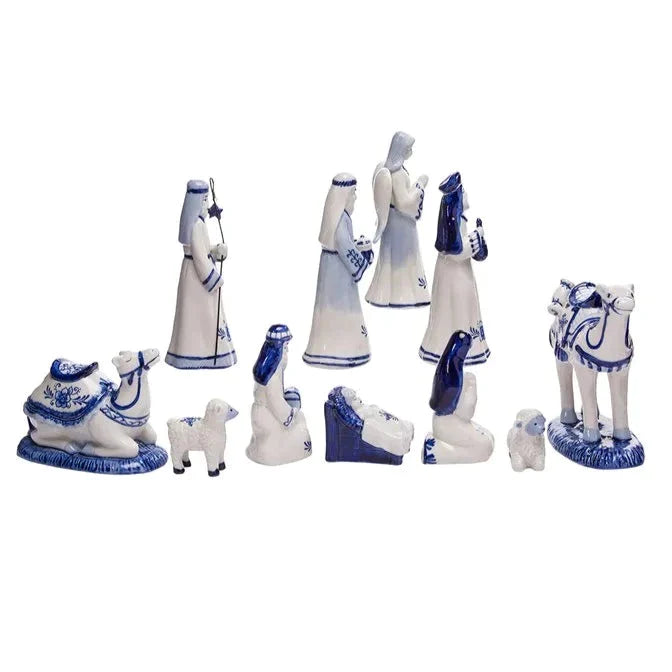 Porcelain Delft Nativity Set in Blue and White – The Well Appointed House