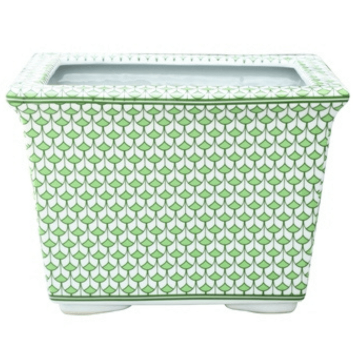 Porcelain Green Fish Scale Cachepot – The Well Appointed House