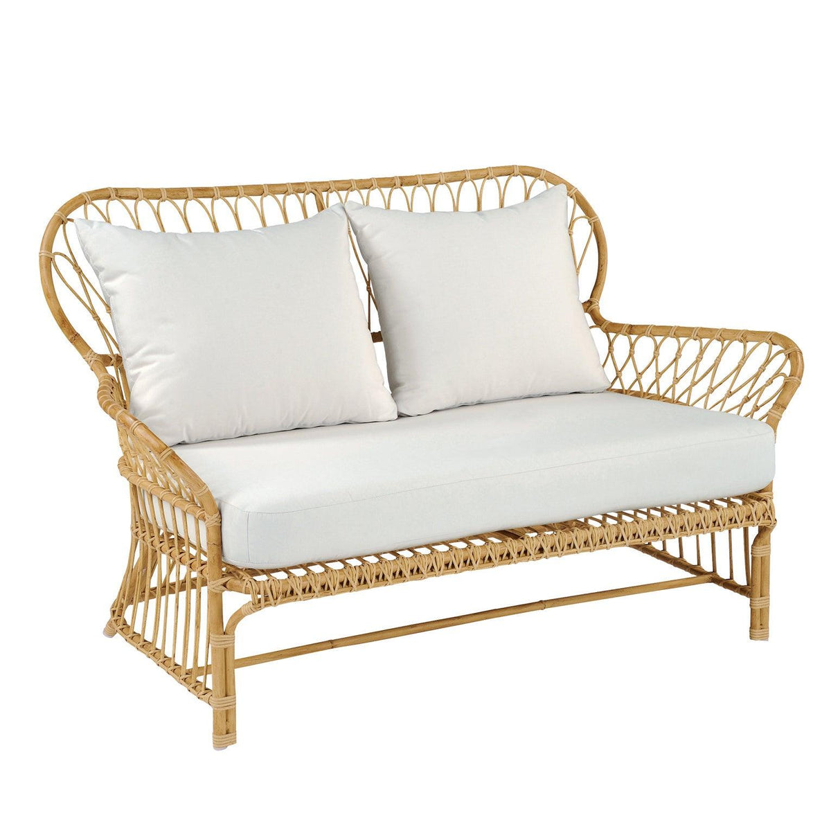 Savannah Classic Rattan Outdoor Settee with Cushion – The Well ...