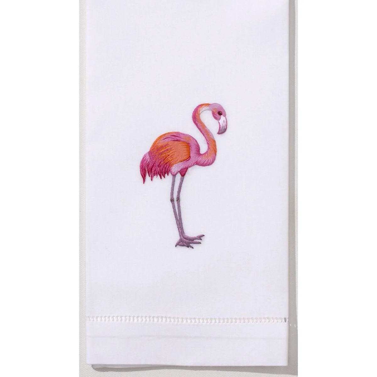 Set of 2 White Cotton Flamingo Hand Towels – The Well Appointed House