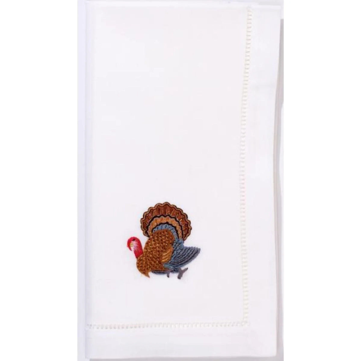 Hand Embroidered Thanksgiving Turkey Napkin – The Well Appointed House