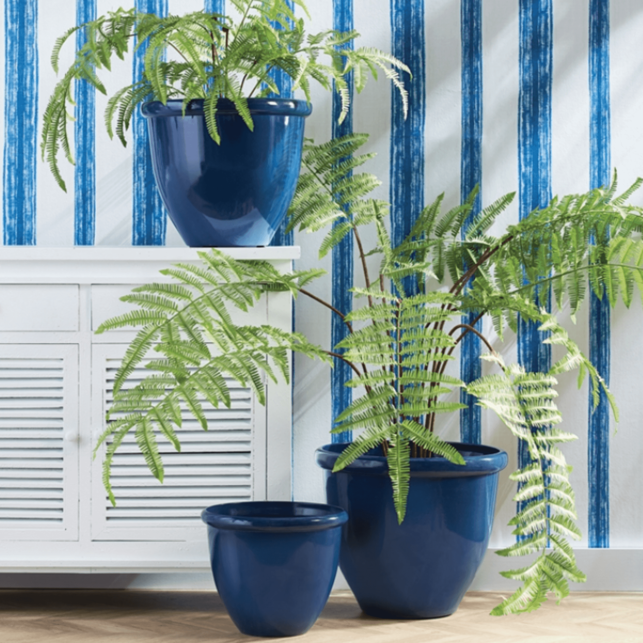 Blue Outdoor Pots For Plants