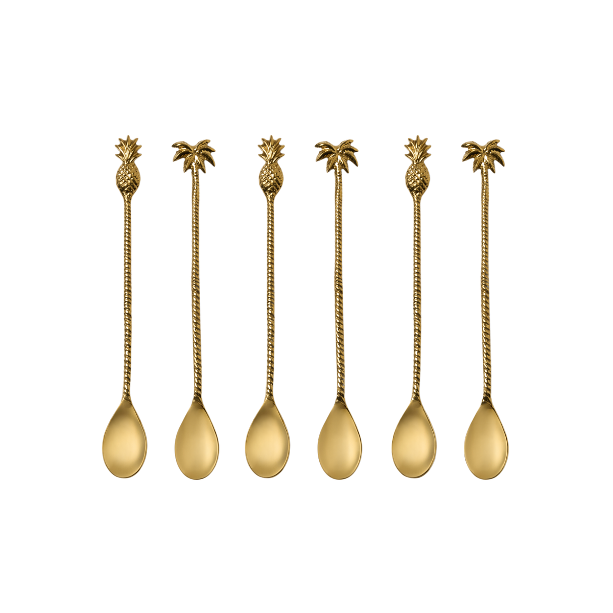 Set of 6 Crawford Polished Gold Cocktail Spoons – The Well Appointed House