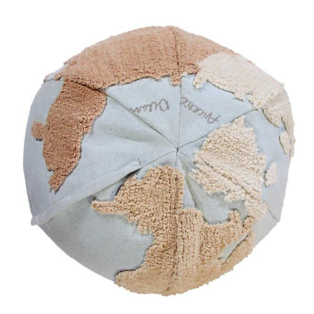 Worlds Map Decorative Pouf For Kids – The Well Appointed House