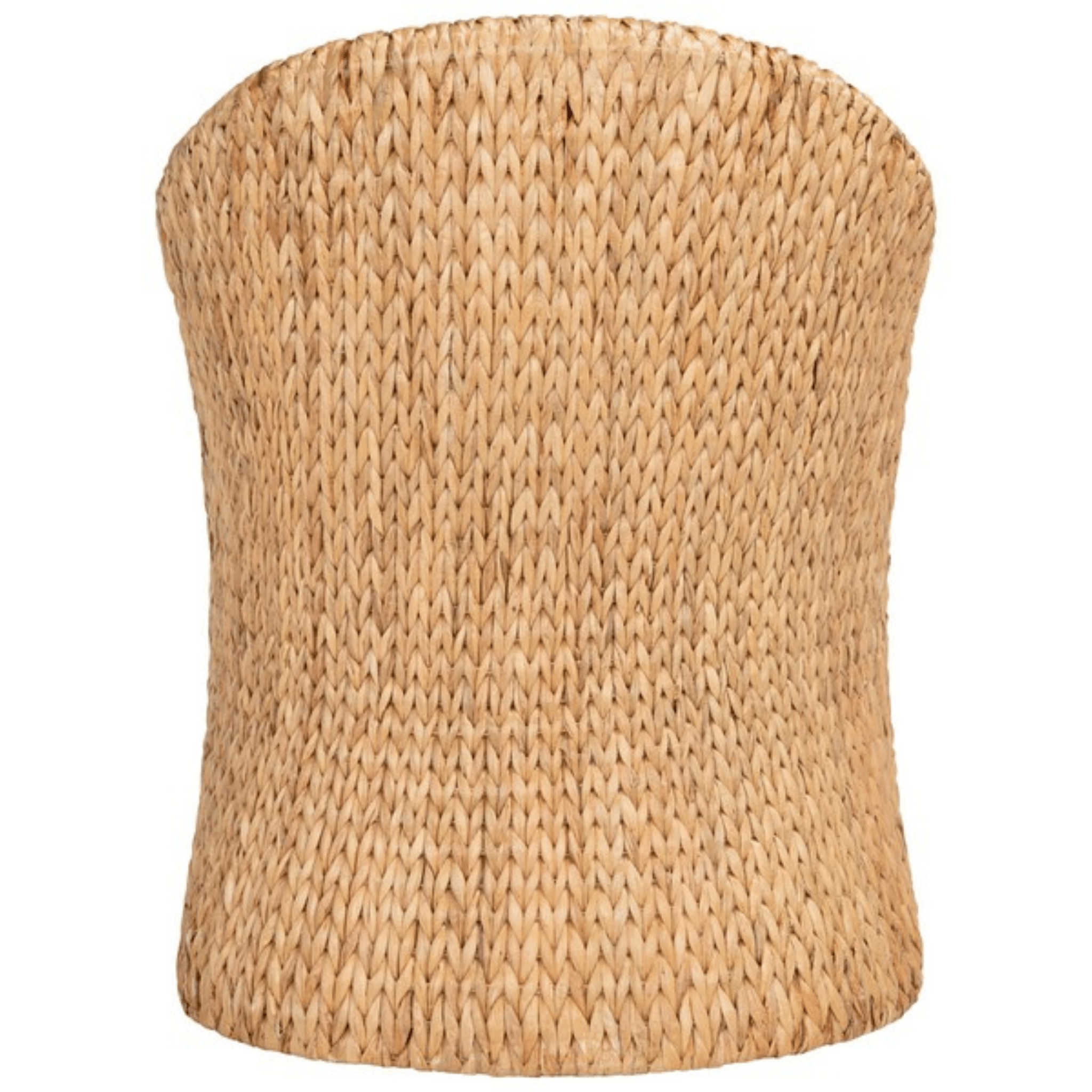 Braided Natural Water Hyacinth Dining Chair With Beige Cushion – The ...
