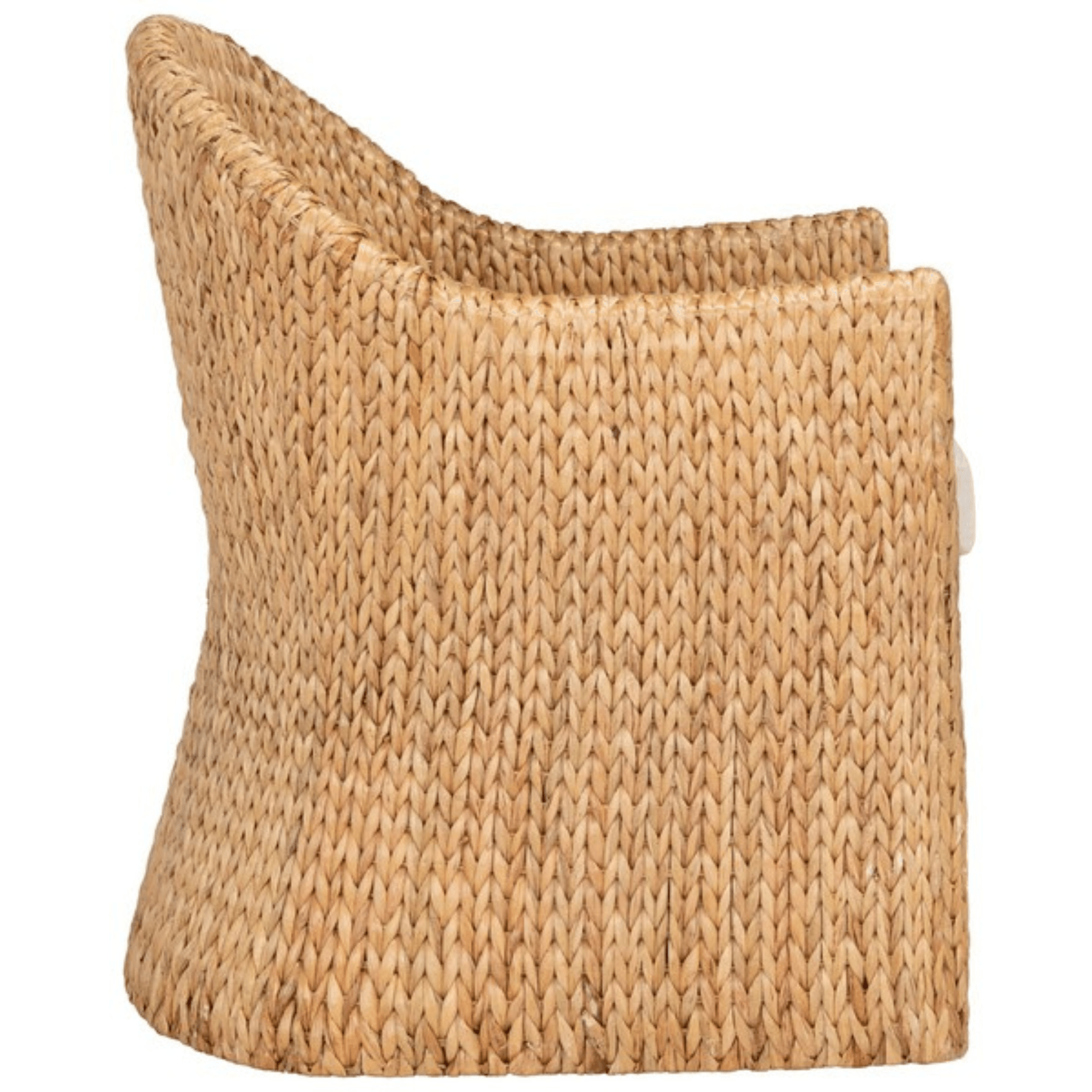 Braided Natural Water Hyacinth Dining Chair With Beige Cushion – The ...